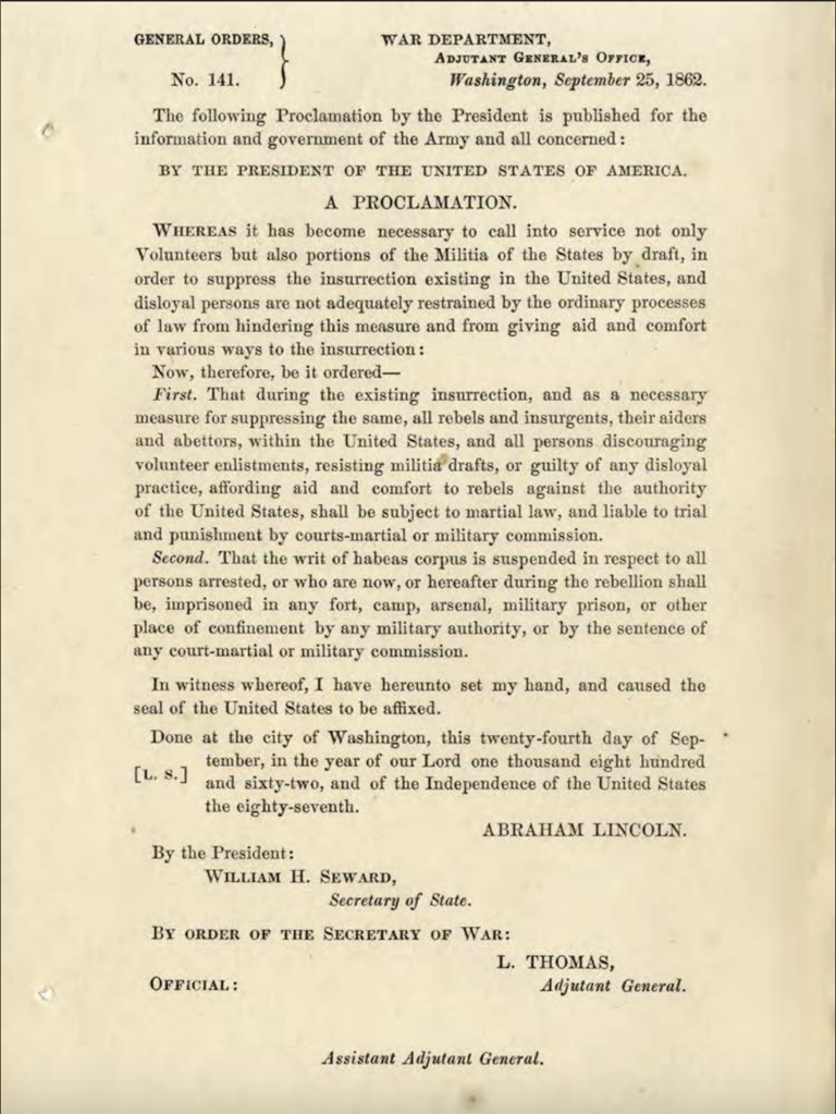 Debates over presidential power to suspend habeas corpus resurface in ...