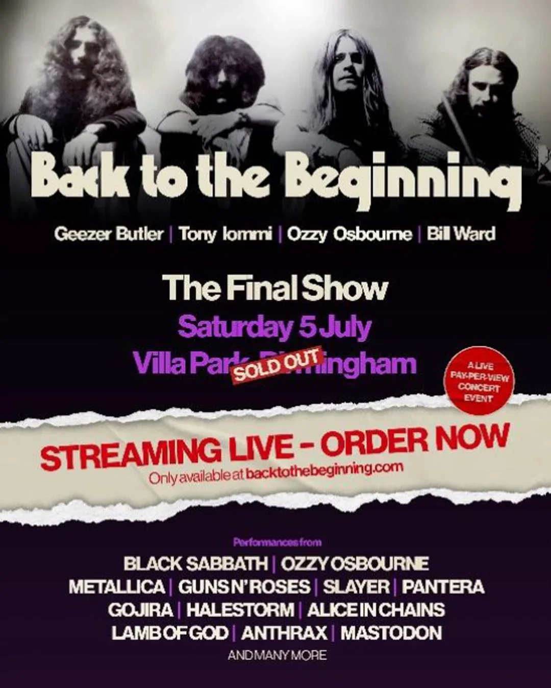How You Can Watch Ozzy + Black Sabbath’s ‘Back to the Beginning ...