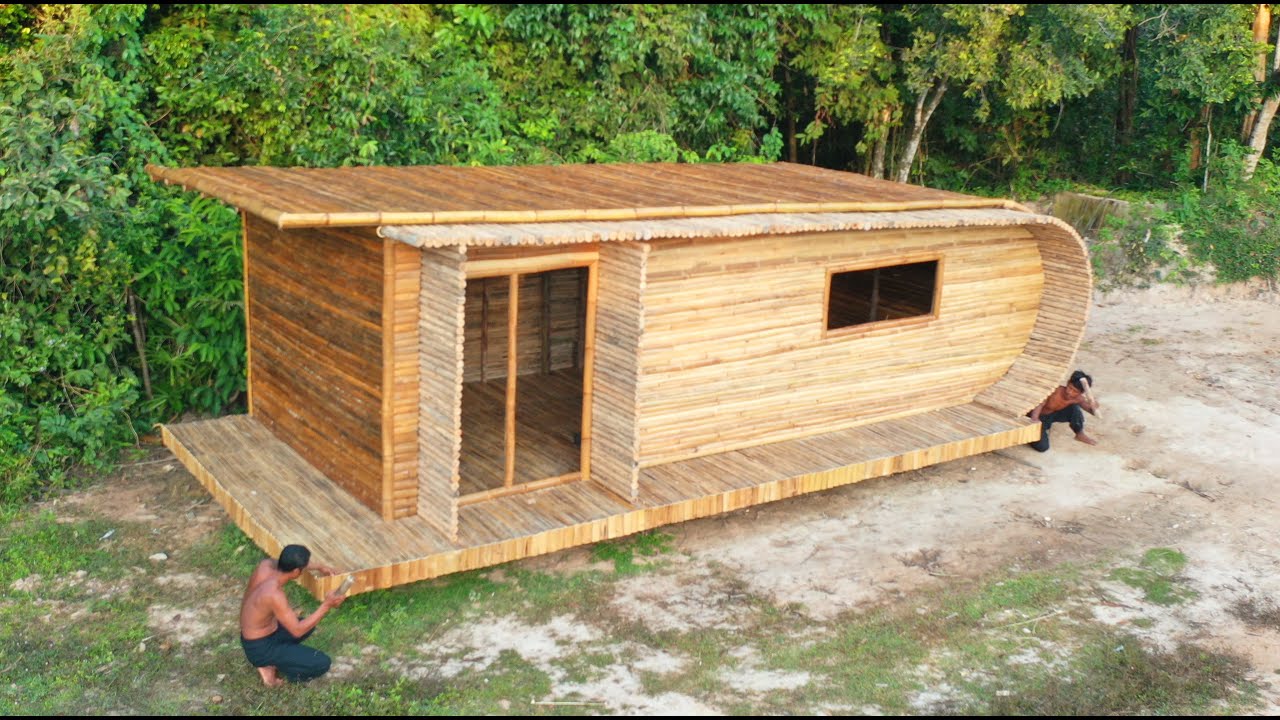 25 days to build a creative luxury villa with private room by hand