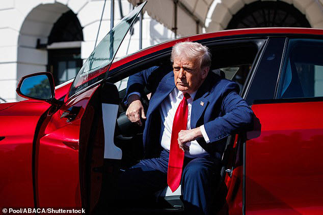 Trump plans to sell his brand new red Tesla to 'stick it' to Musk