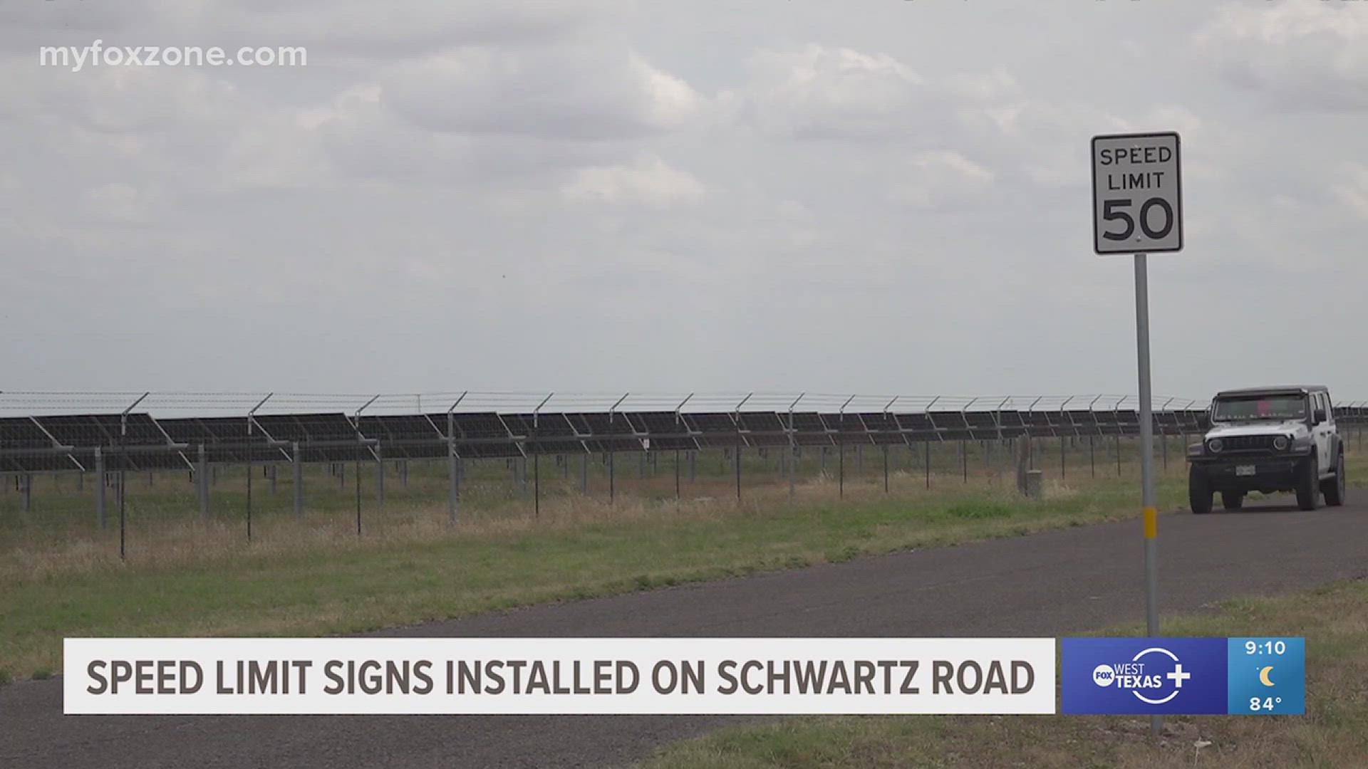 Speed limit signs installed on Schwartz Road
