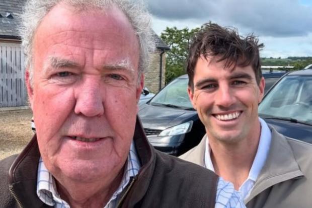Jeremy Clarkson meets global sporting icon at his west Oxfordshire farm