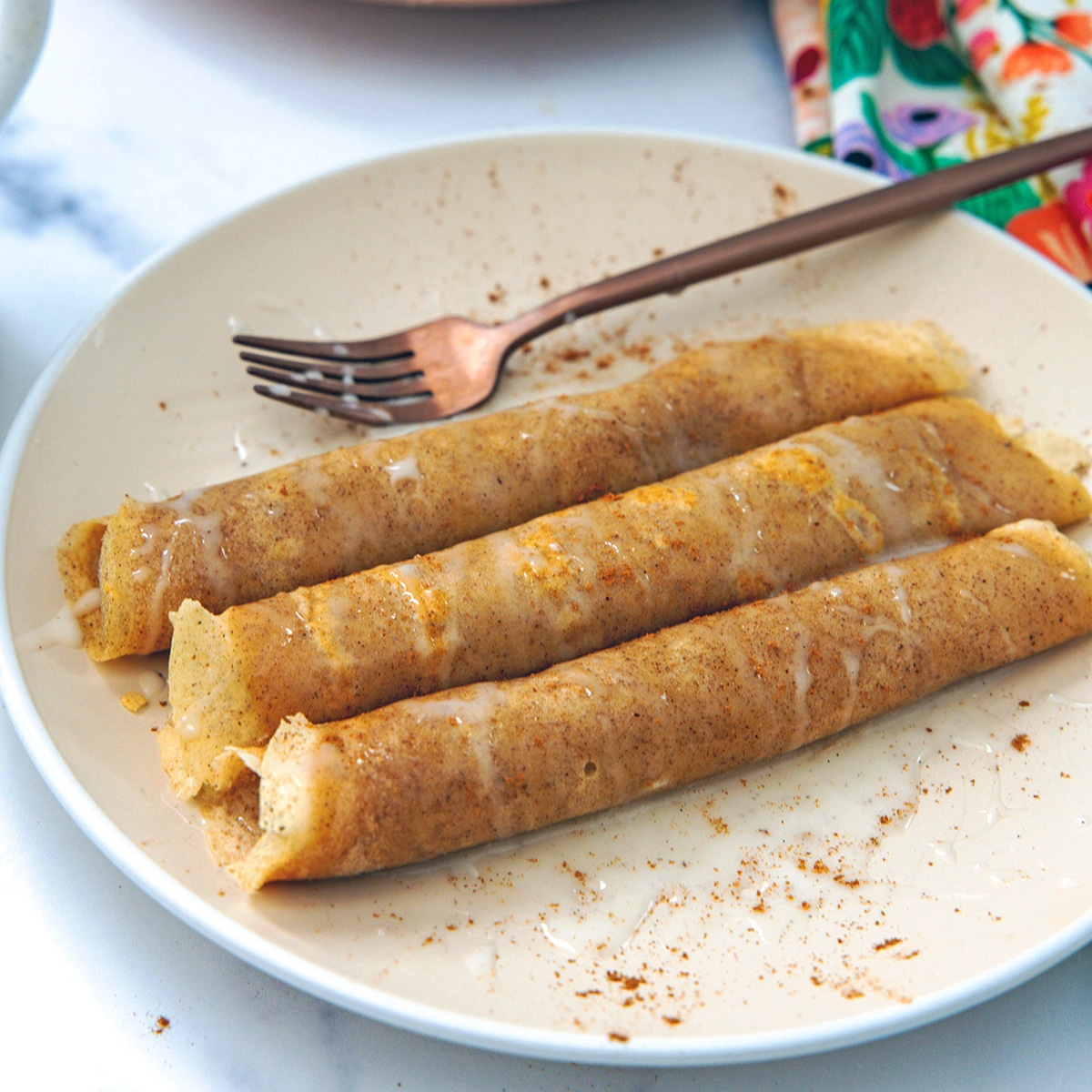 Cinnamon Roll Crepes