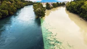These Two Rivers Actually Collide With One Another in an Amazing Video