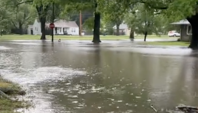 Cars Submerged and Roads Flooded as Torrential Rain Slams Wichita