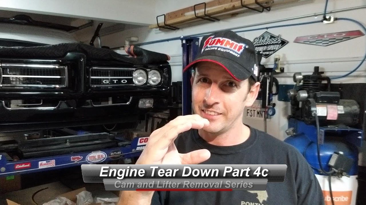 Pontiac V8 Rebuild, Part 4c Engine Tear Down RollMaster Timing Chain ...