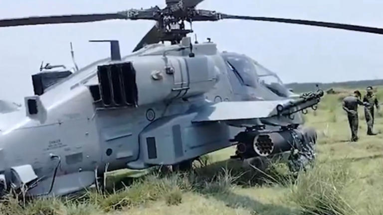IAF Apache Attack Helicopter Makes Emergency Landing In UP's Saharanpur