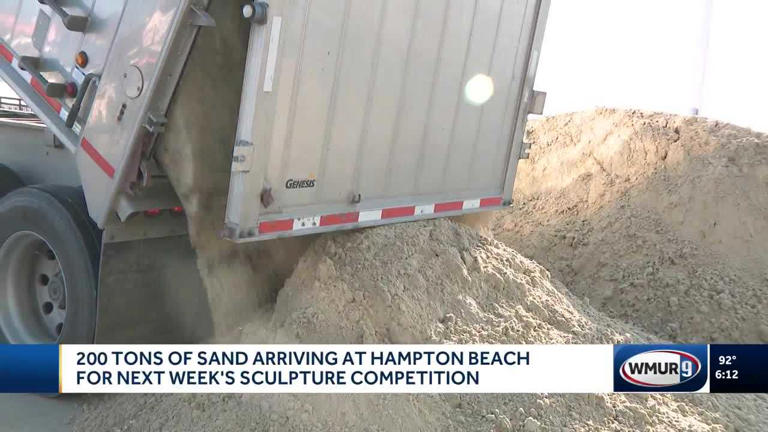 Fresh sand delivered to Hampton Beach ahead of next week's sand ...