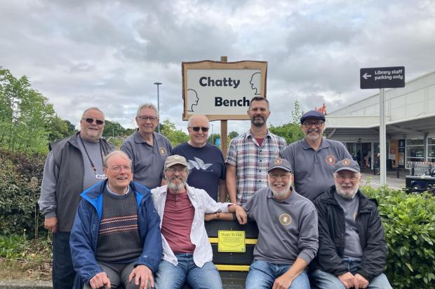 Men’s club create ‘Chatty Bench’ to encourage people to talk to each other