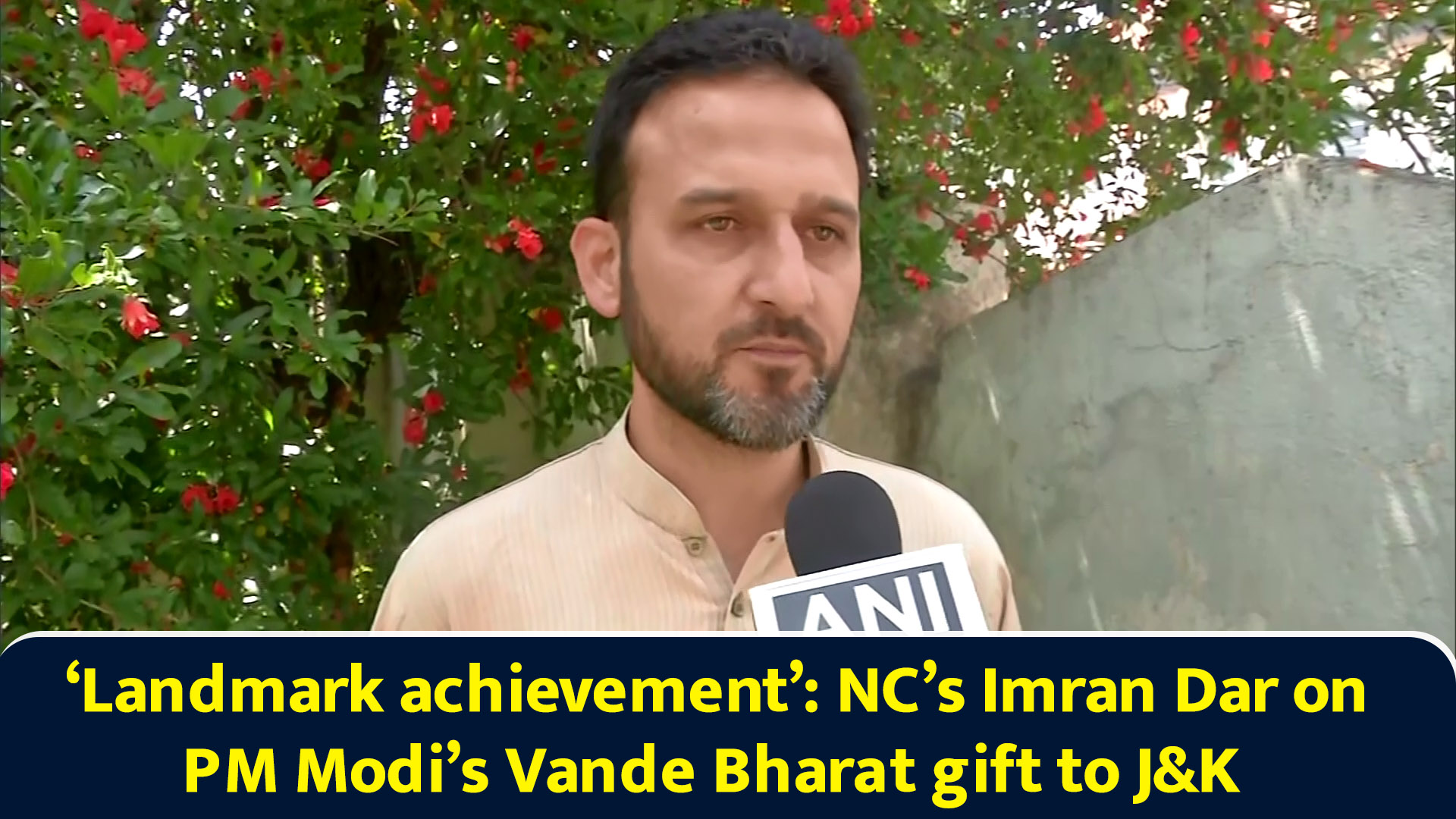 Landmark achievement: NC’s Imran Dar on PM Modi flags off Vande Bharat ...