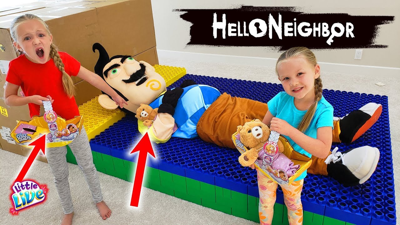 Pregnant Hello Neighbor in Real Life Hide and Seek! Cozy Dozy Toy ...