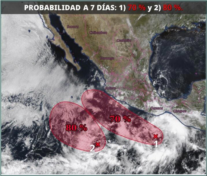 ¿Qué es el efecto Fujiwhara?; los dos ciclones que tienen en alerta a México
