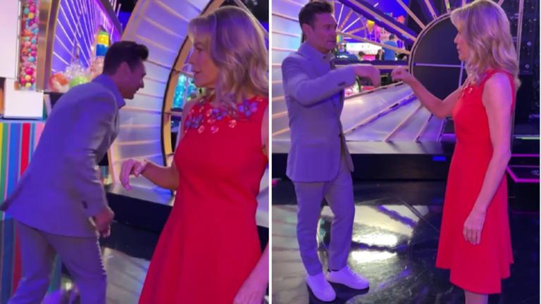 ‘Wheel of Fortune’: Ryan Seacrest Almost Trips During Vanna White Handshake