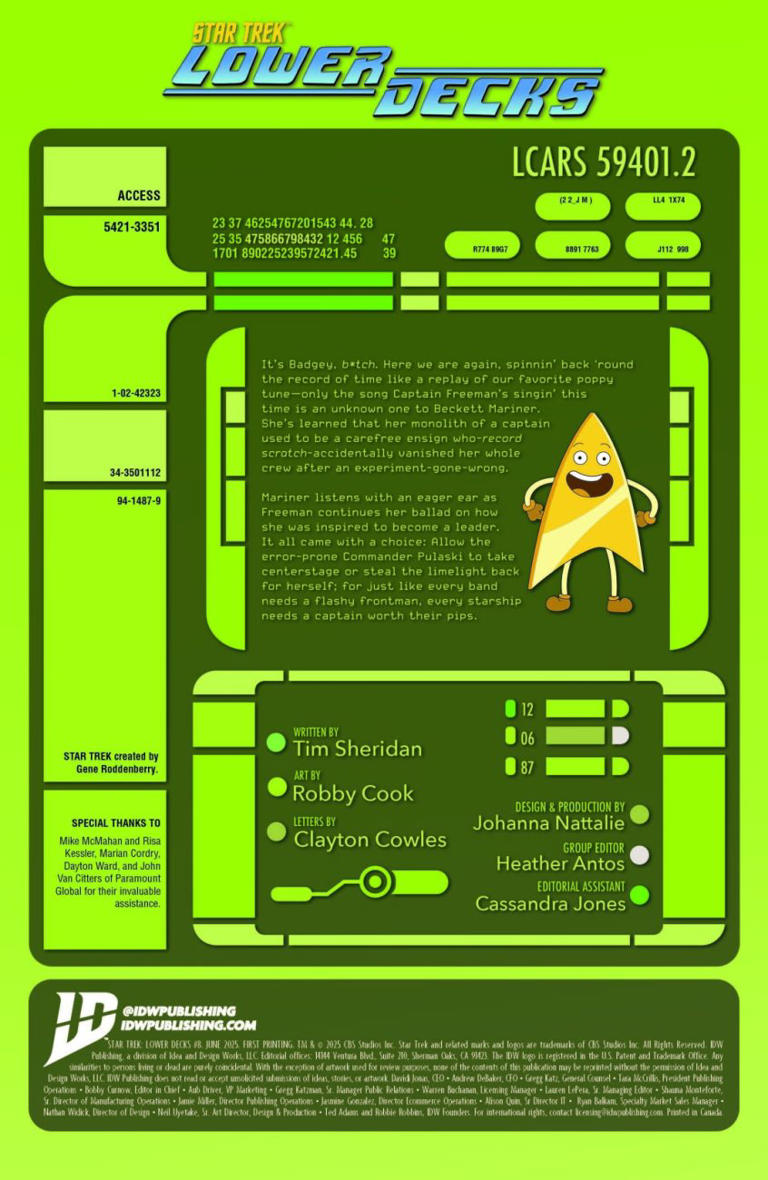 Preview: Star Trek: Lower Decks #8 Shows Captain Freeman’s Wild Past