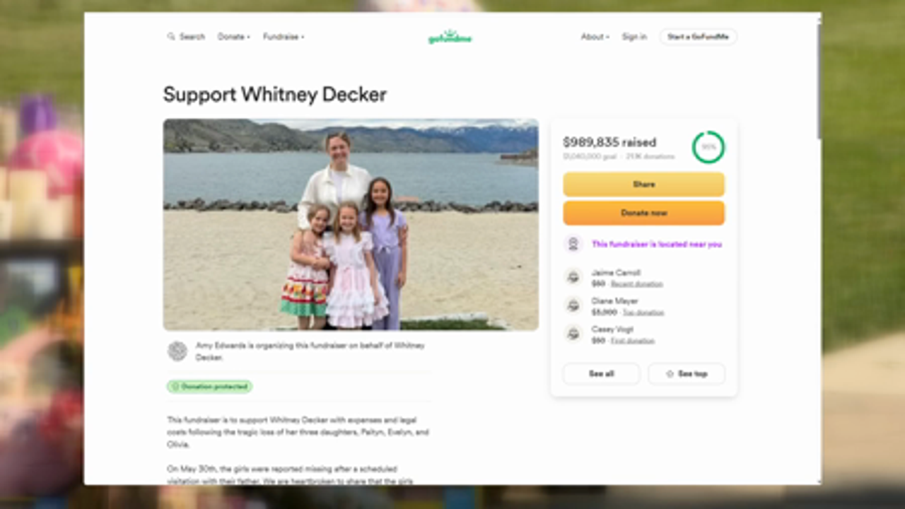 GoFundMe to support Whitney Decker, mother of 3 WA girls found dead ...