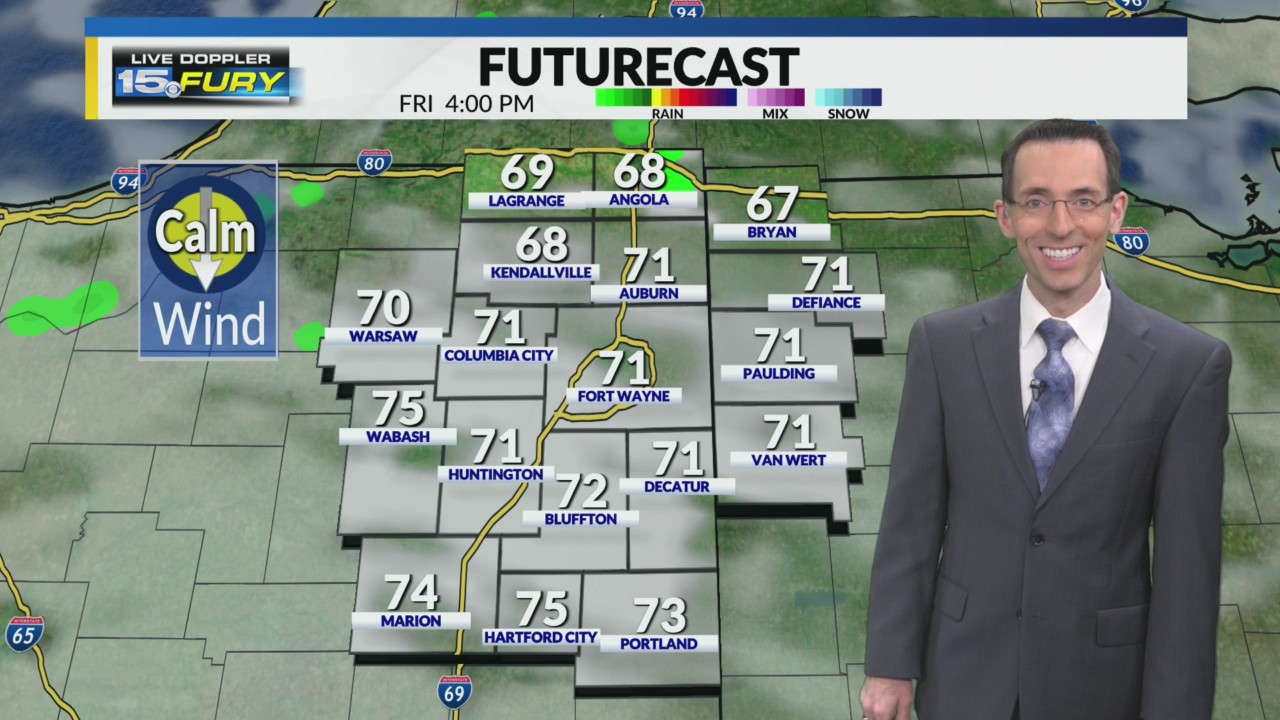 Fog/mist tonight, slight sprinkle chance, too