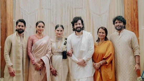 Naga Chaitanya, Sobhita Dhulipala welcome newlyweds Akhil Akkineni ...