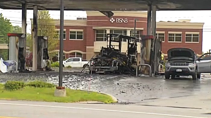 Crews battle gas station fire in Ballston Spa