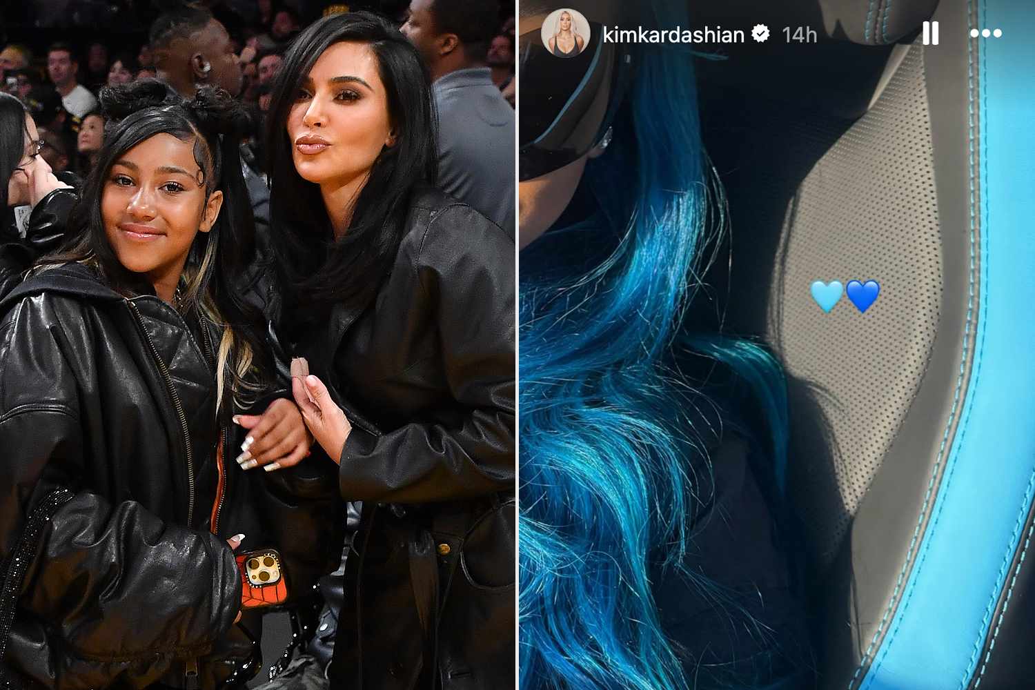 Kim Kardashian Reveals 11-Year-Old Daughter North West's Vibrant Blue ...