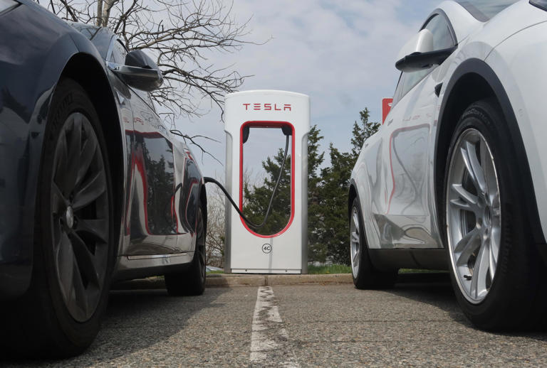 Tesla EV chargers removed from NJ Turnpike rest stops in favor of ...