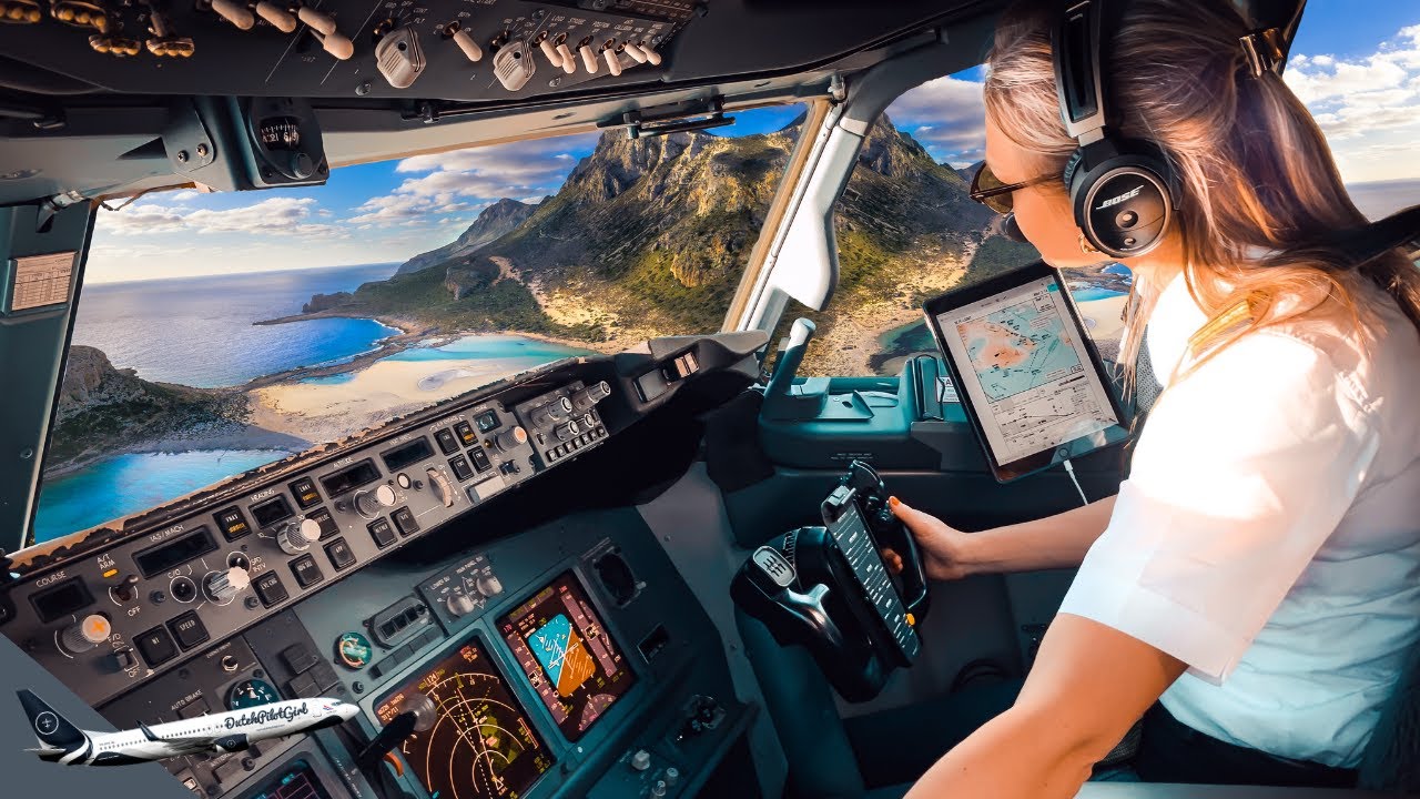 Experience the breathtaking landing in Crete 🌅