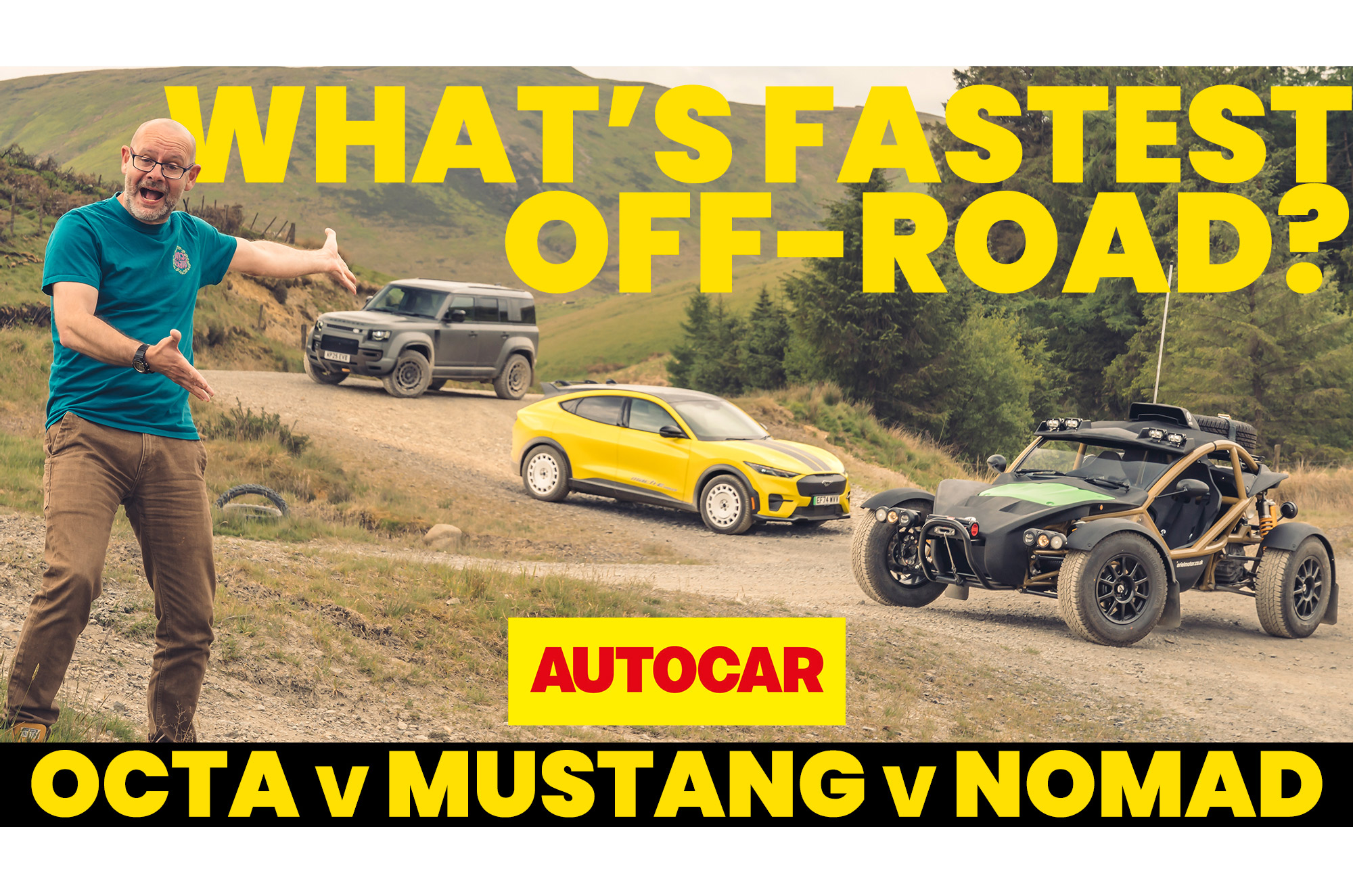 WATCH: Defender Octa v Ariel Nomad v Mustang Mach-E Rally - what's ...
