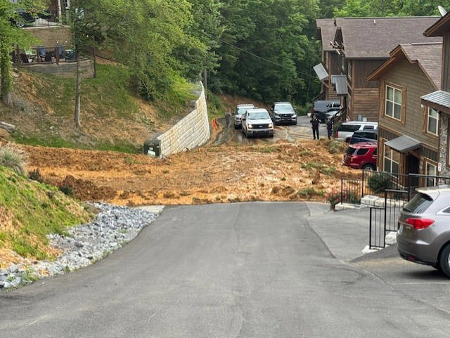 Police: Broken water line causes mudslide in Pigeon Forge near cabins