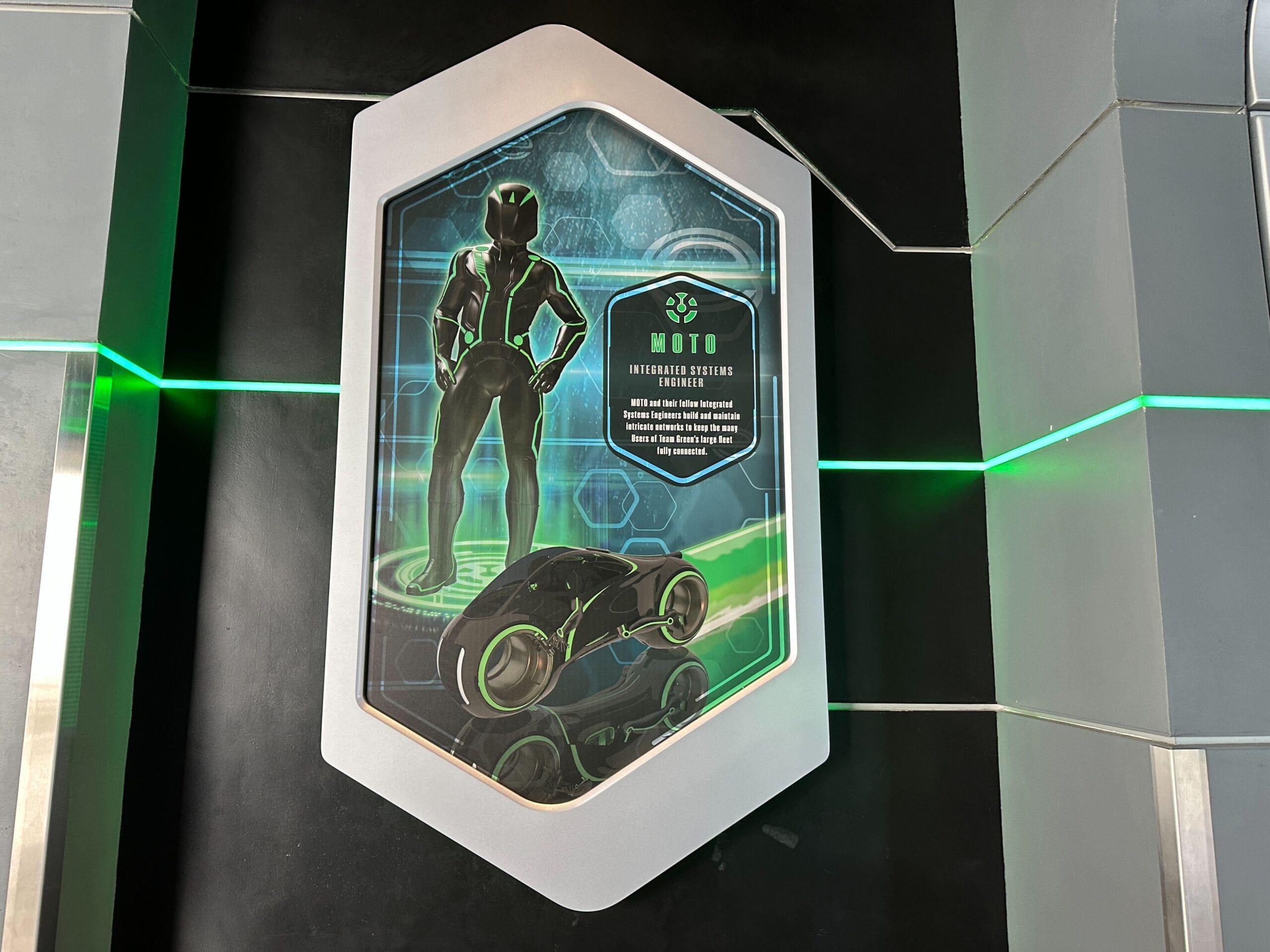 PHOTOS: Team Green Typo Fixed at TRON Lightcycle Run One Year Later