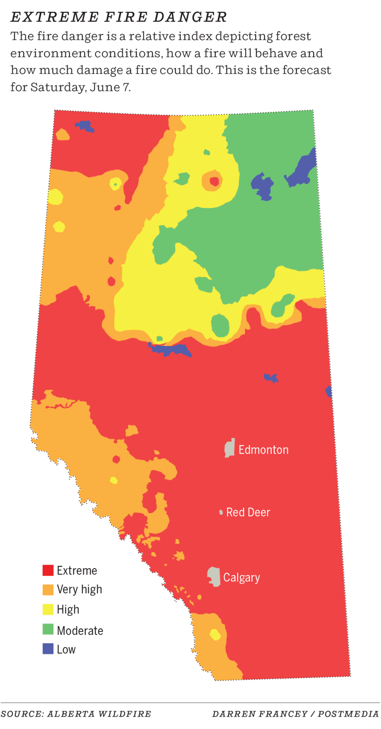 Wildfire updates: Six Alberta forest areas in 'extreme wildfire risk ...