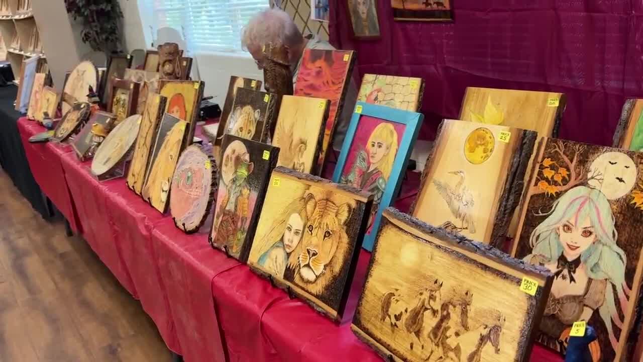 Wood carving and burning show in Mineola highlights designs requiring ...