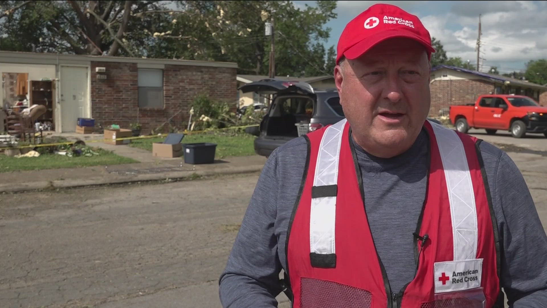 Red Cross setting up shelter after likely tornado in Van Buren