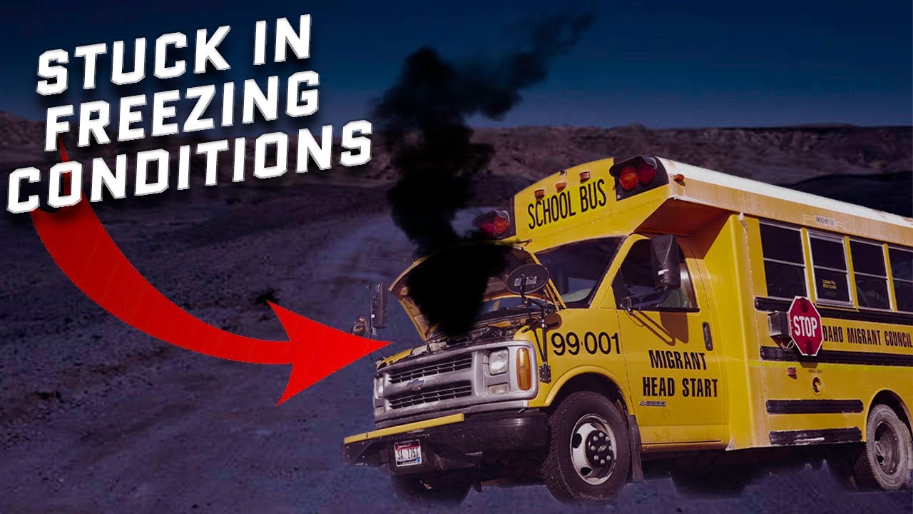 A stranded family is rescued from freezing highway conditions