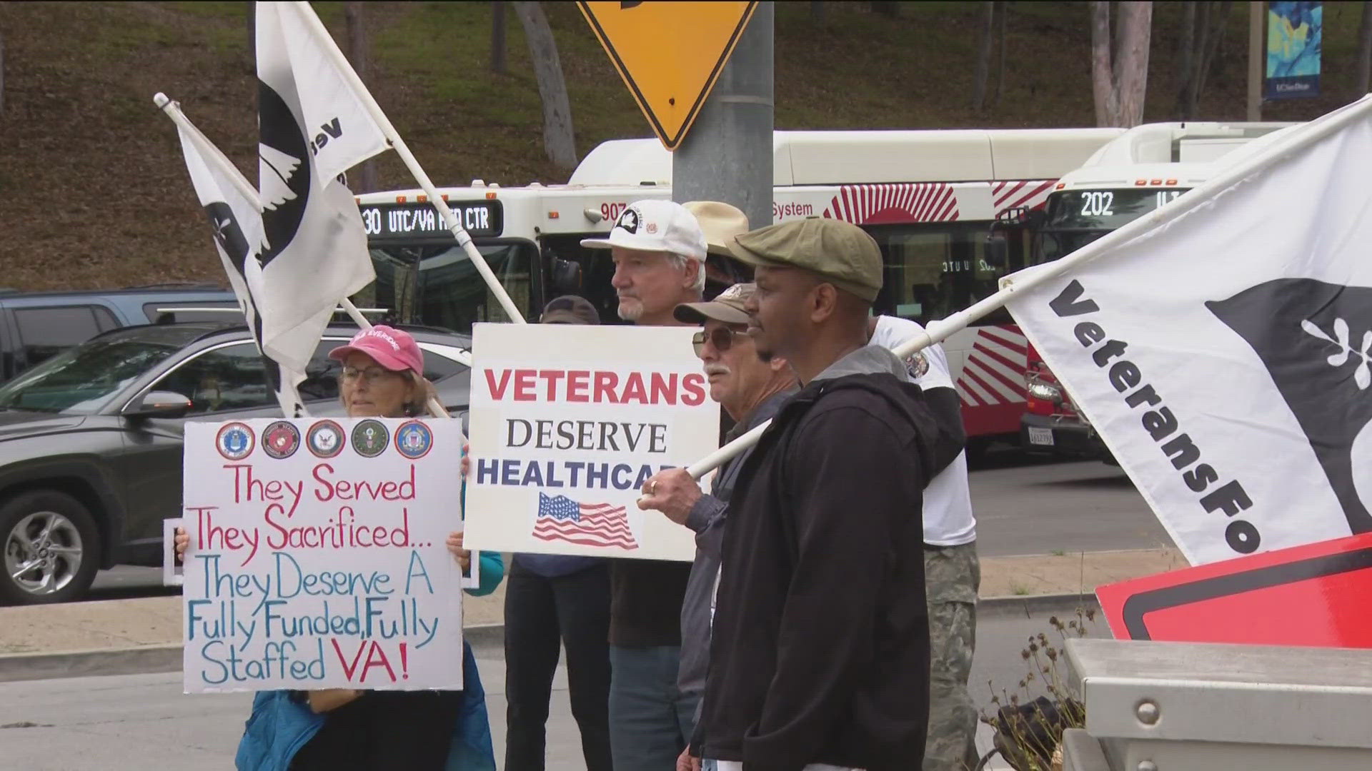 Veterans Rally Against Proposed VA Cuts