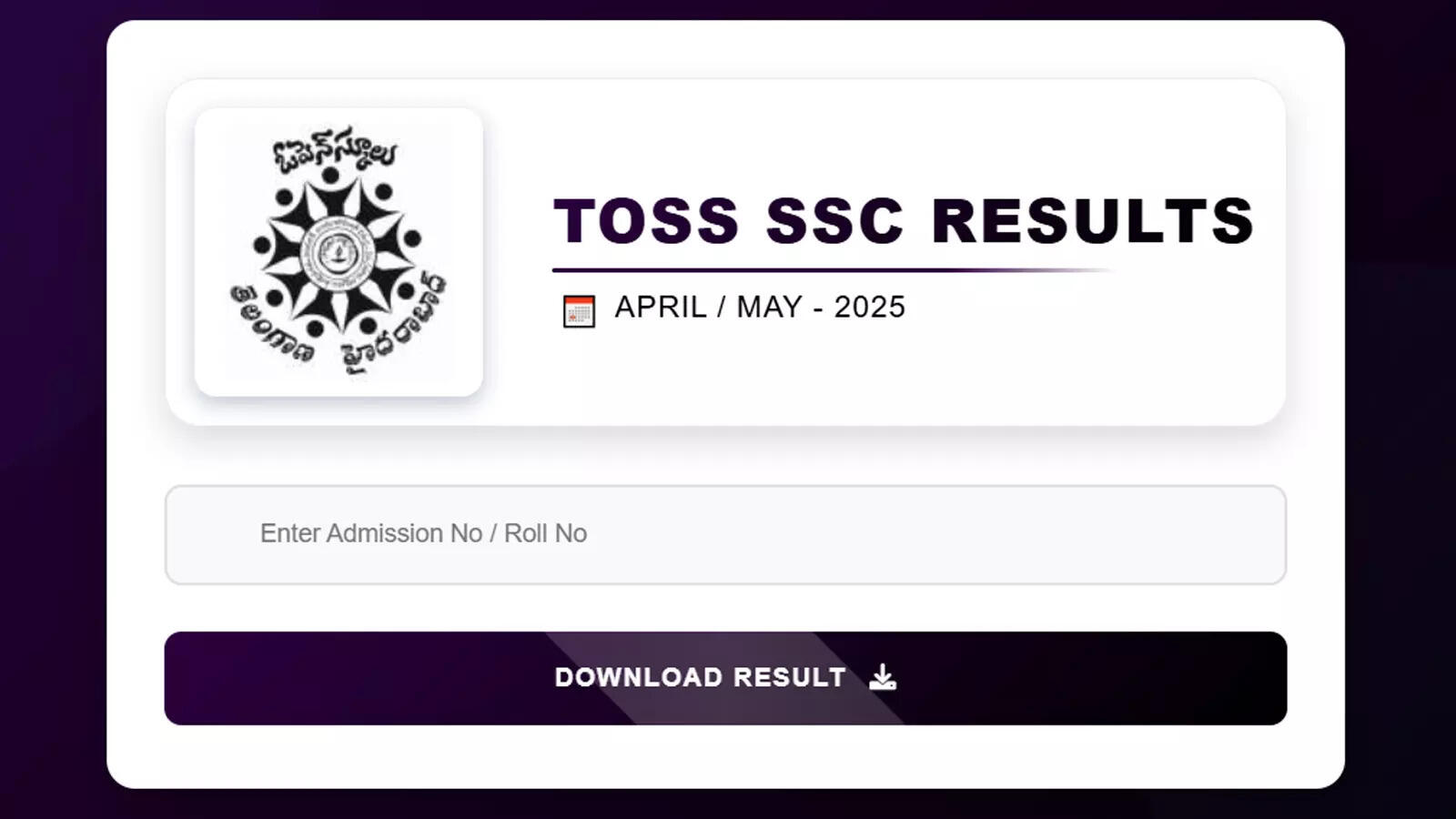 TOSS SSC and Inter results 2025 released: Check your score at telanganaopenschool.org