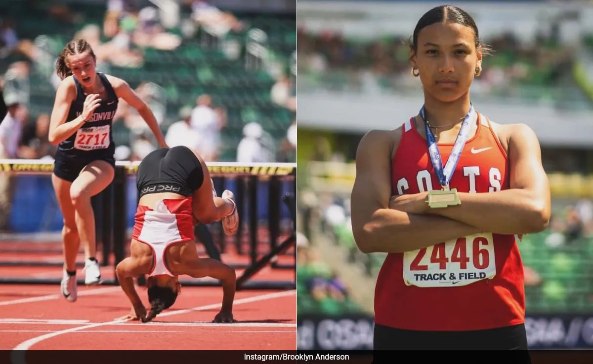 Watch: US School Track Runner Wins Gold With Daring Double Somersault ...