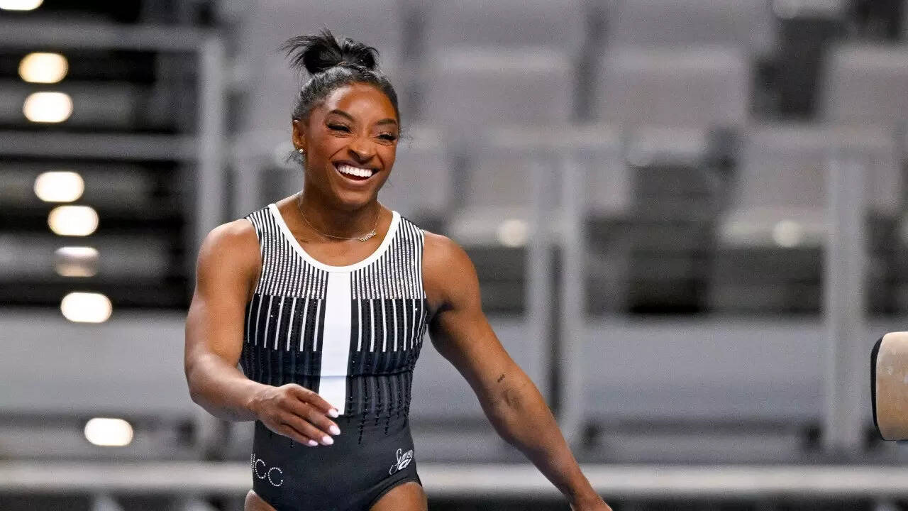 Simone Biles vs Riley Gaines: Trans debate sparks heated clash on ...