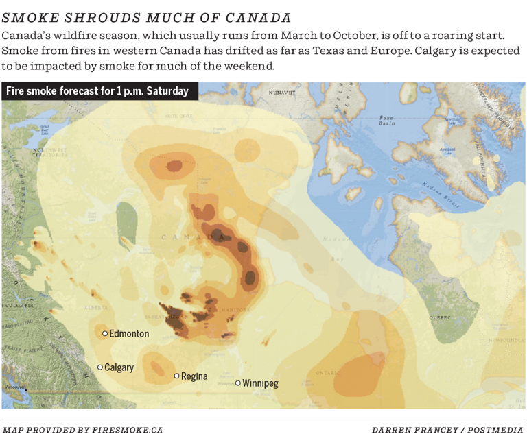 Wildfire updates: Six Alberta forest areas in 'extreme wildfire risk ...
