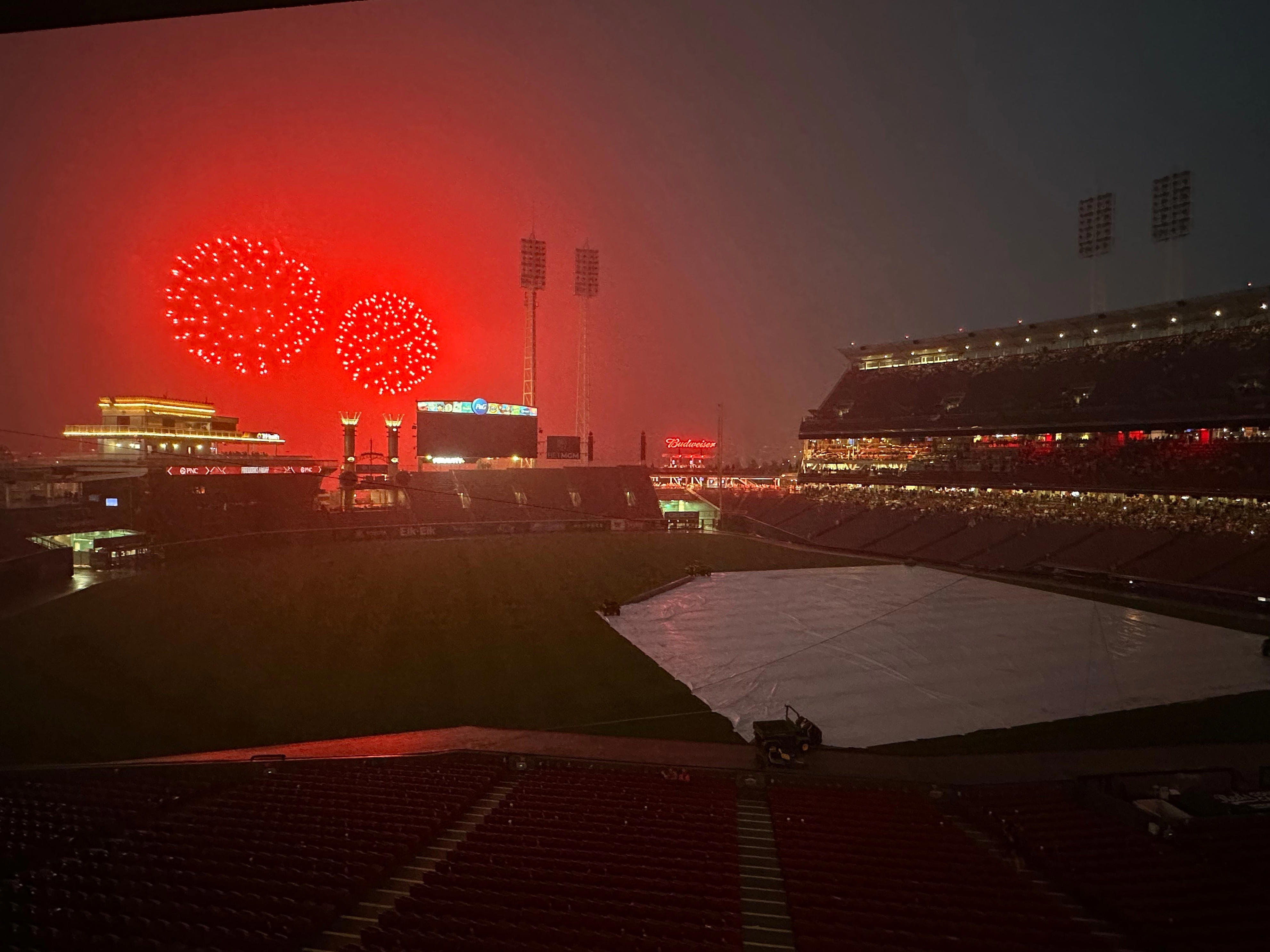 Reds, Diamondbacks game suspended for rain at Great American Ball Park ...