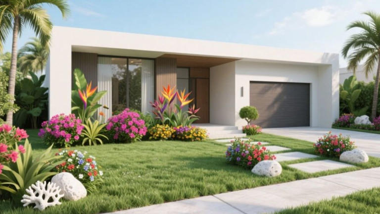 5 Konsep Desain Taman Bunga Depan Rumah Minimalis Terbaru 2025, Cantik ...