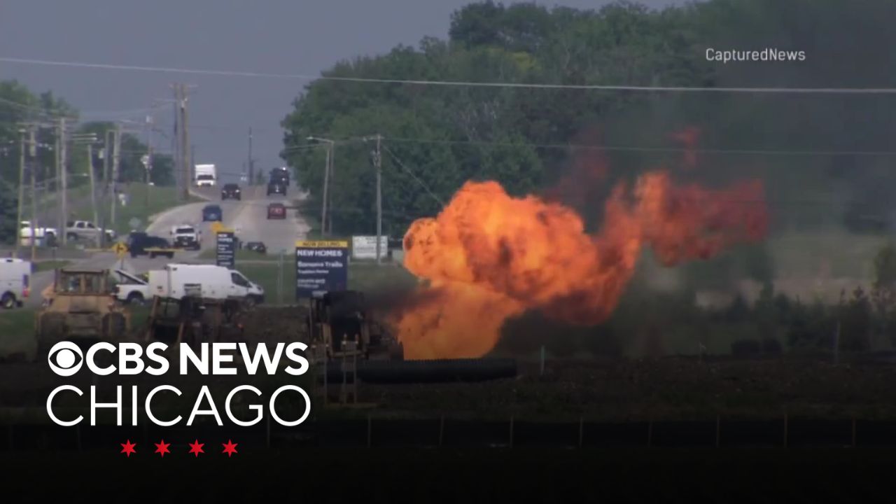 Oswego gas main fire burns for hours before gas is shut off