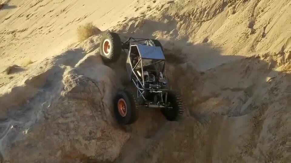 Driver Causes Dune Buggy's Engine to Explode