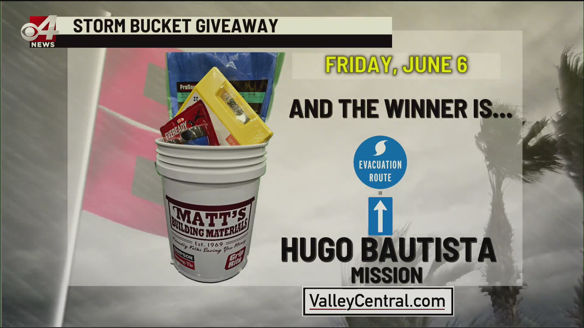 Storm Bucket Giveaway Winner