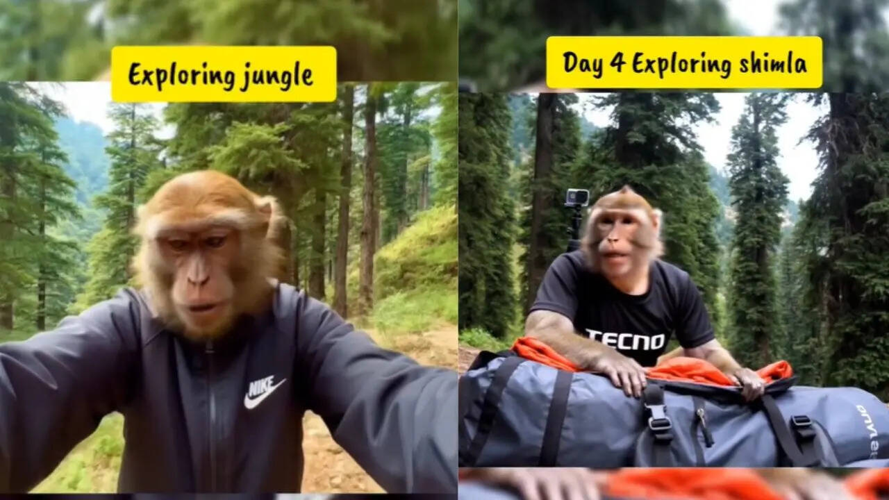 ‘Main Asli Hoon Bhai’: THIS AI Monkey Treks, Vlogs And Serves Sarcasm ...