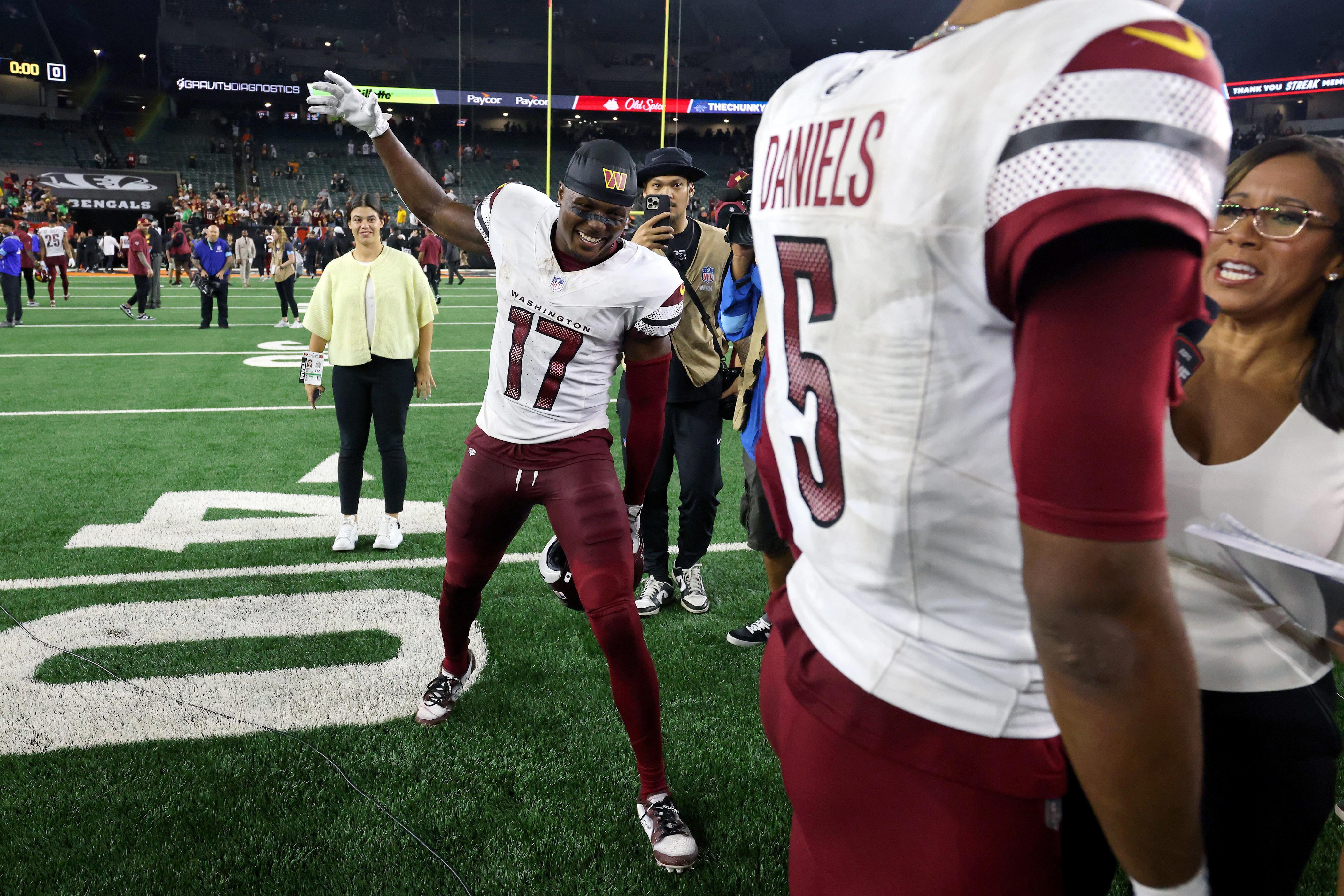 Where does the Commanders' QB-WR duo of Daniels and McLaurin rank among ...