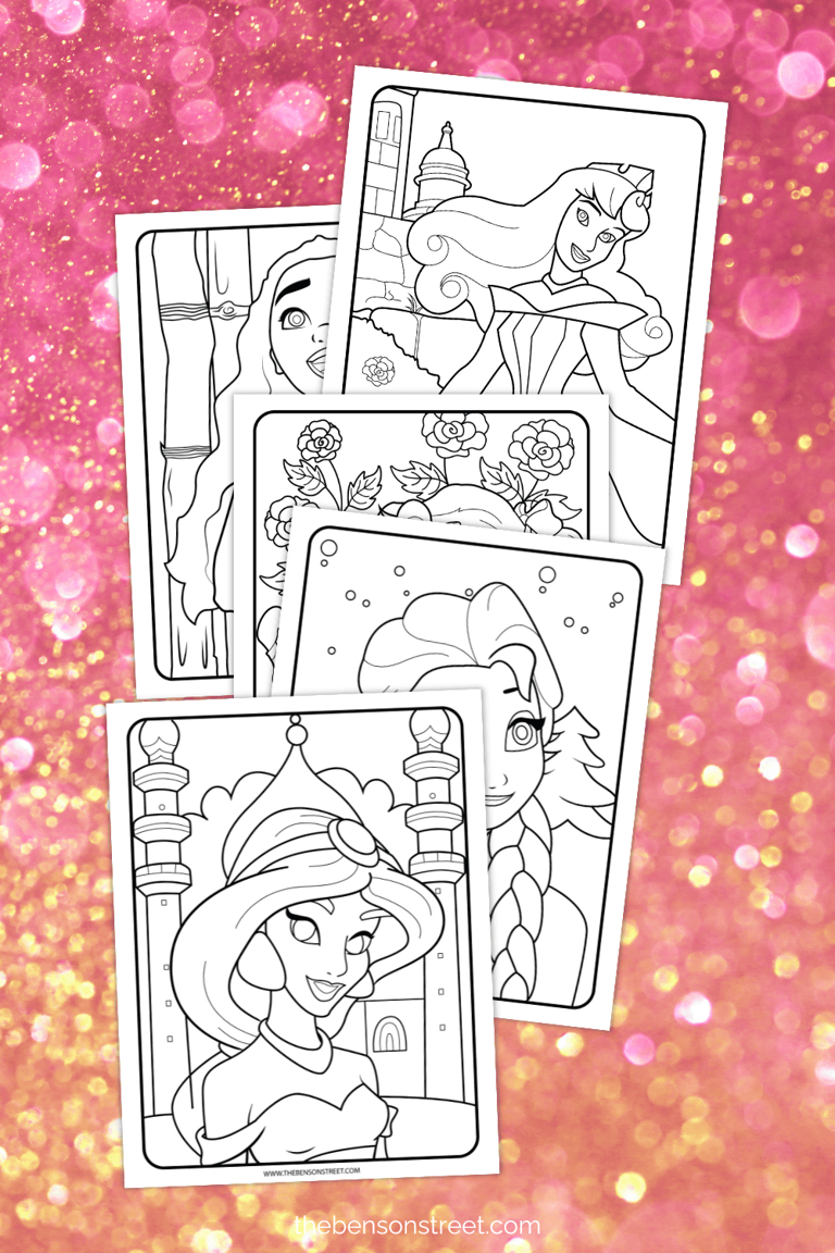 Free Printable Disney Princess Coloring Pages: 8 Sheets