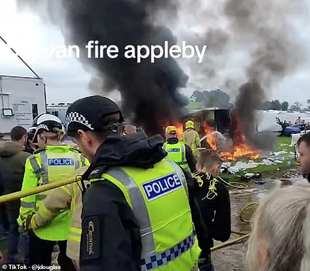 Fire breaks out at Appleby Horse Fair: Stall and tent are engulfed in ...
