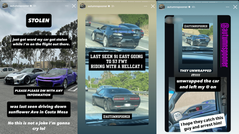 $150K Camaro stolen from influencer during Southern California event