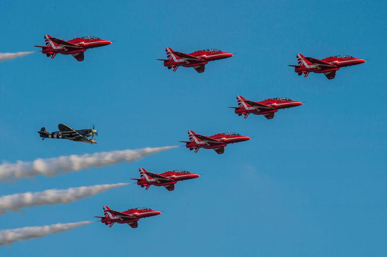 Where and when you will see the Red Arrows flying over Lancashire today