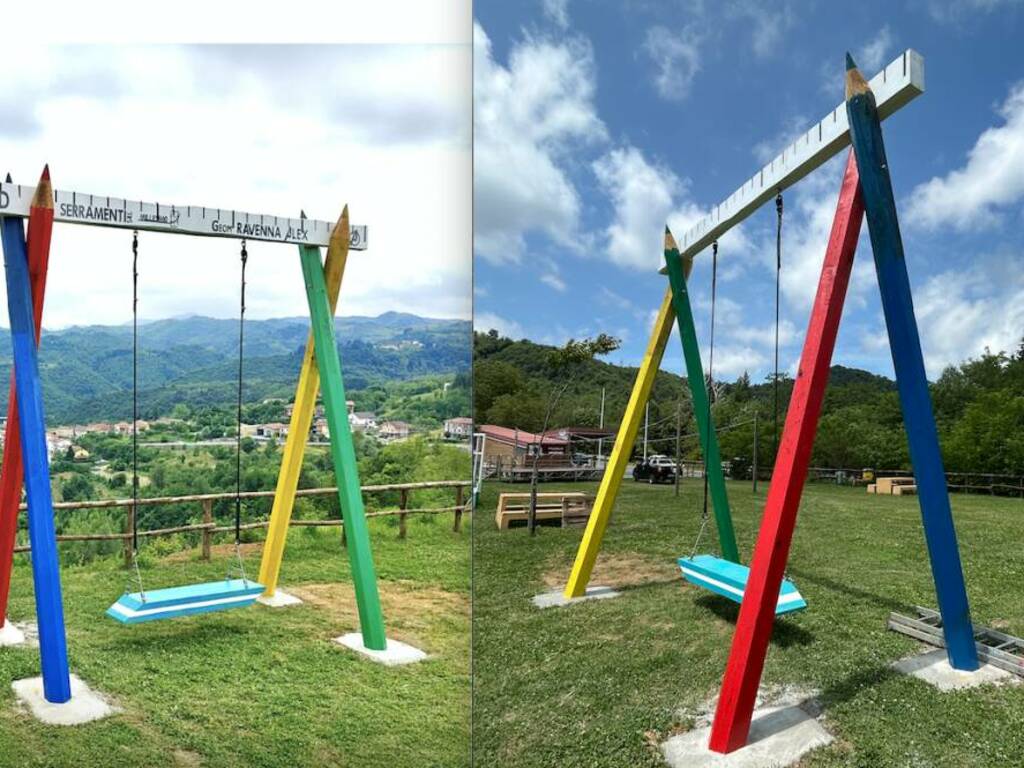 A Roccavignale l’inaugurazione di un’altalena gigante: alta 6 metri ...