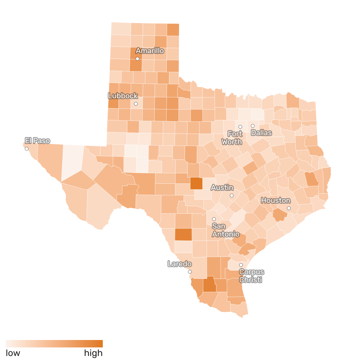How does Harris County's tax rate compare to other Texas counties?